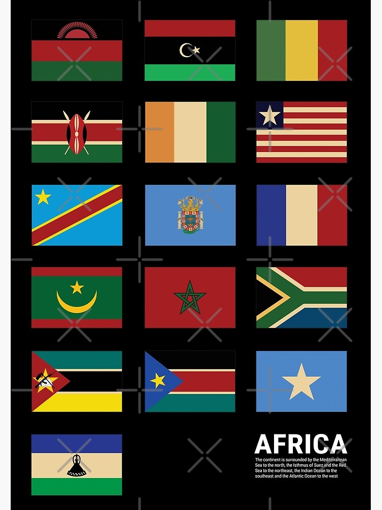Póster «Conjunto de banderas de países de África» de KewaleeTee | Redbubble