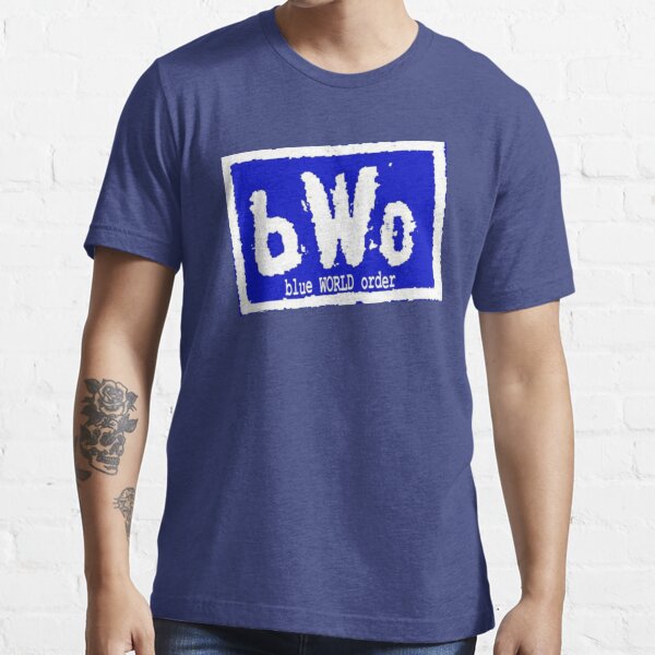 "Blue world order nwo parody" T-shirt for Sale by sid1497 | Redbubble ...
