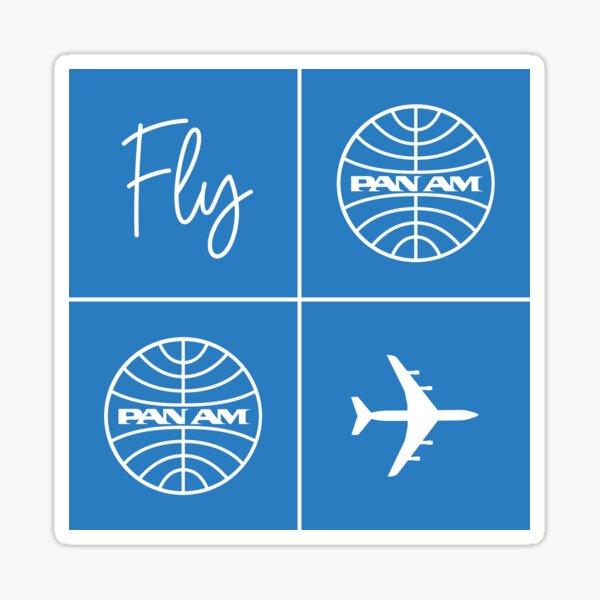 "Fly Pan Am | Pan American Airways" Sticker by darryldesign | Redbubble