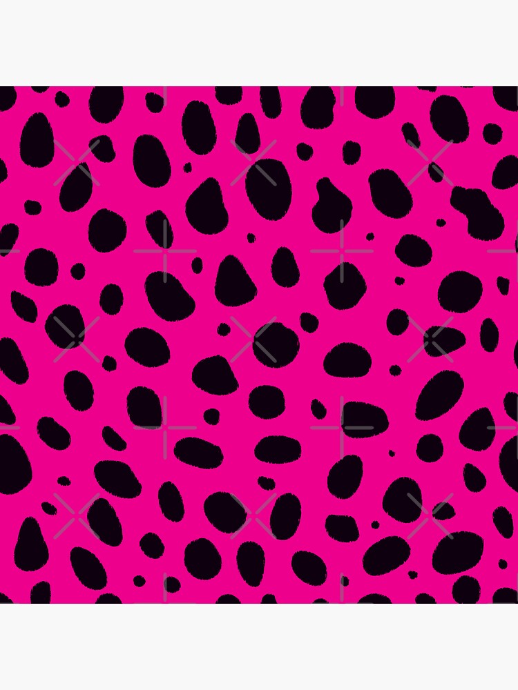 "Hot Pink and Black Cheetah Print Animal Print" Sticker by Good-Find ...