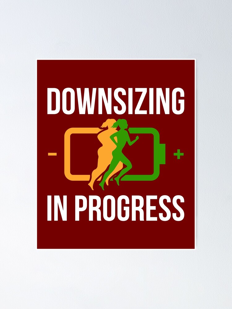 "Downsizing in Progress, Loading Bar Weight Loss silhouette" Poster for Sale by chkiraoui ...