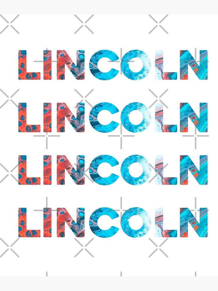 "Lincoln name " Poster for Sale by isko-karan | Redbubble