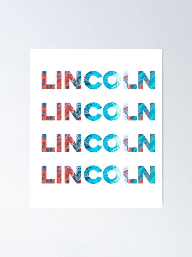 "Lincoln name " Poster for Sale by isko-karan | Redbubble