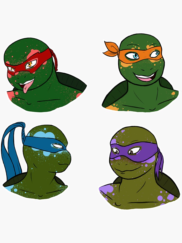 "TMNT" Sticker for Sale by MistyFlame1 | Redbubble