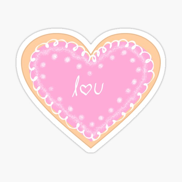 "Valentines Day I Love You Cookie" Sticker for Sale by MeghanVirginia ...