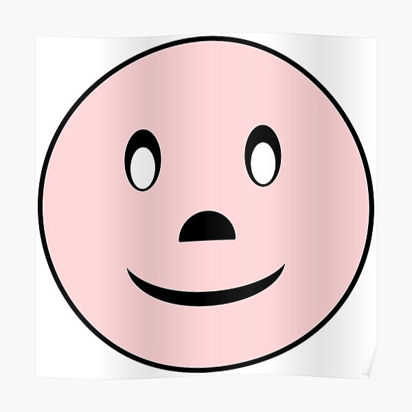 "Cute round smiling face artwork" Poster for Sale by hkArt-store ...