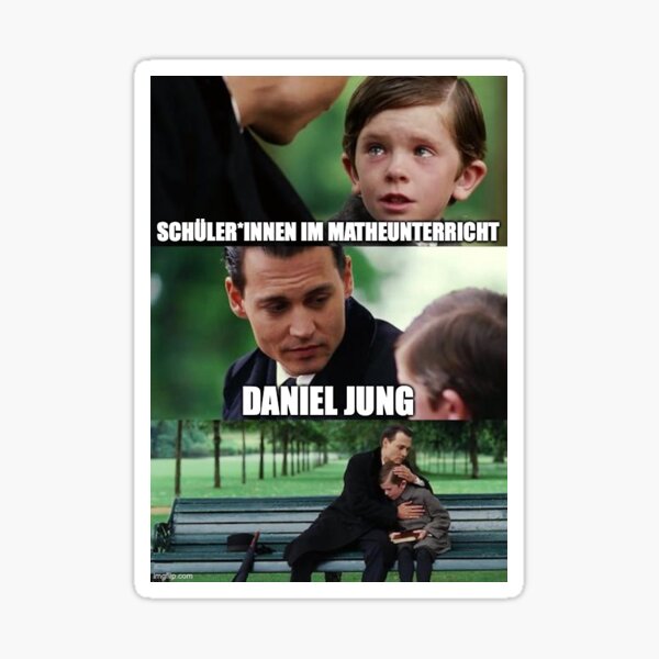 Pegatina «Alumnos en la clase de matemáticas Daniel Jung Meme» de ...