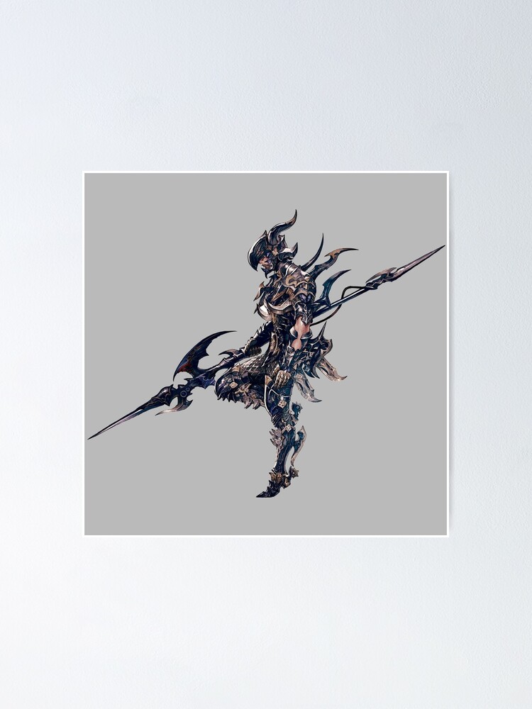 "Final Fantasy Main Logo - Dragoon / Lancer Original Color" Poster for ...