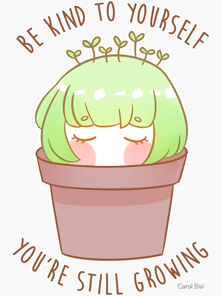 "still growing" Sticker for Sale by thepiratebei | Redbubble