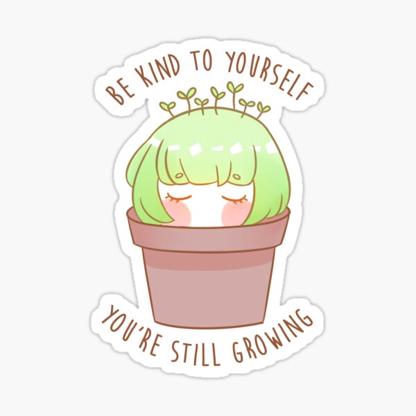 "still growing" Sticker for Sale by thepiratebei | Redbubble
