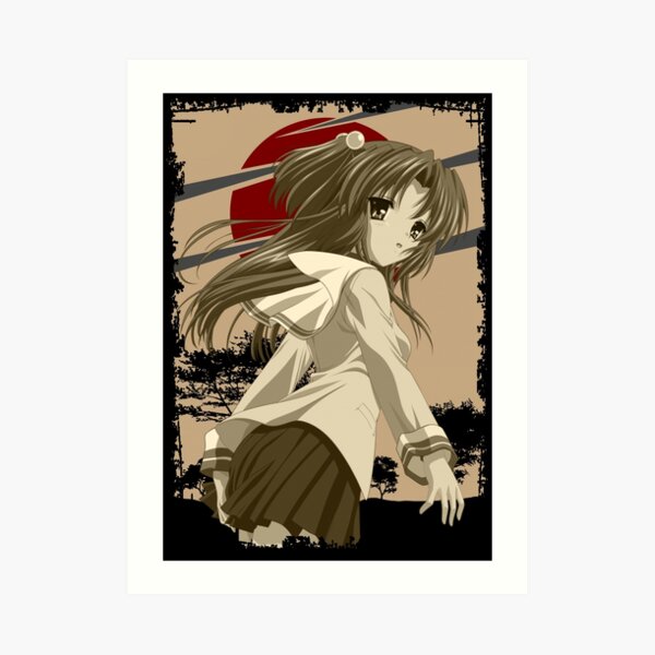 "Kotomi Ichinose Clannad Kuranado Retro Landscape Design" Art Print for ...