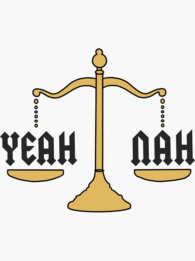 "Yeah Nah Yeah?" Sticker by Bonezilla | Redbubble