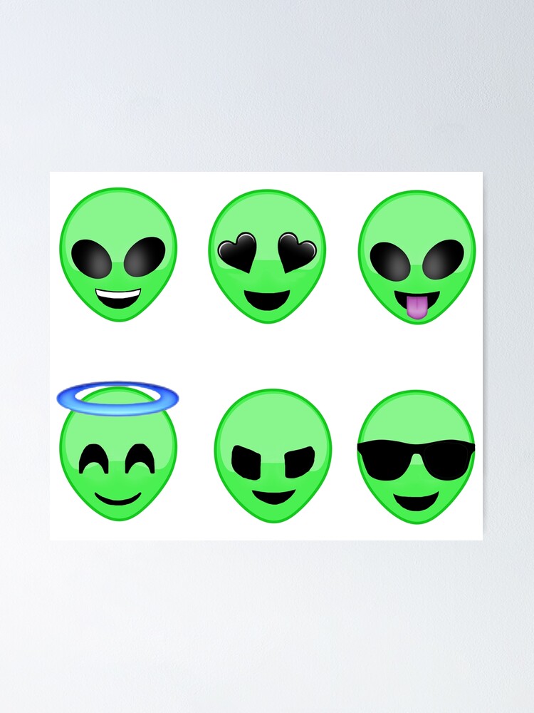 "Alien Emojis" Poster for Sale by ArcchitUni | Redbubble