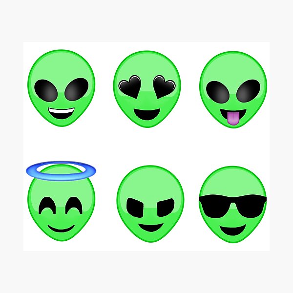 "Alien Emojis" Photographic Print for Sale by ArcchitUni | Redbubble