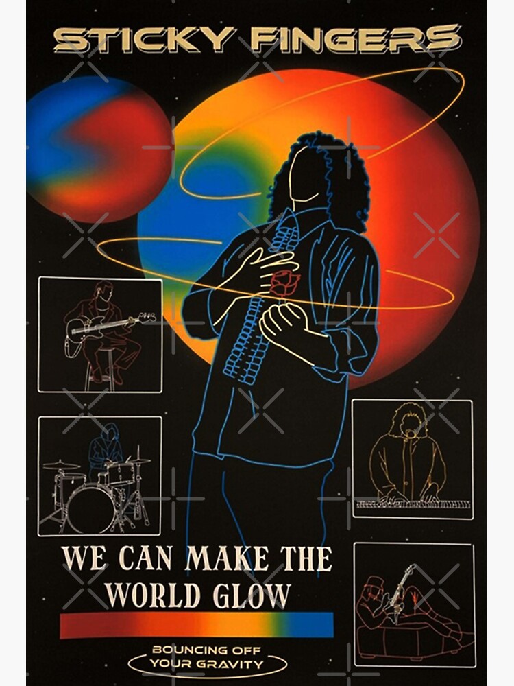 "Concert Stifi The World Glow Poster" Sticker by ardellaeffert | Redbubble