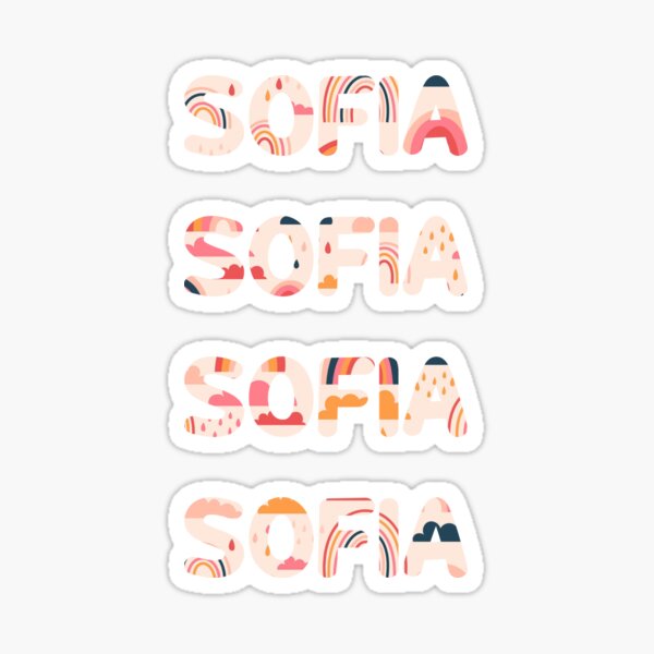"Sofia name" Sticker by isko-karan | Redbubble