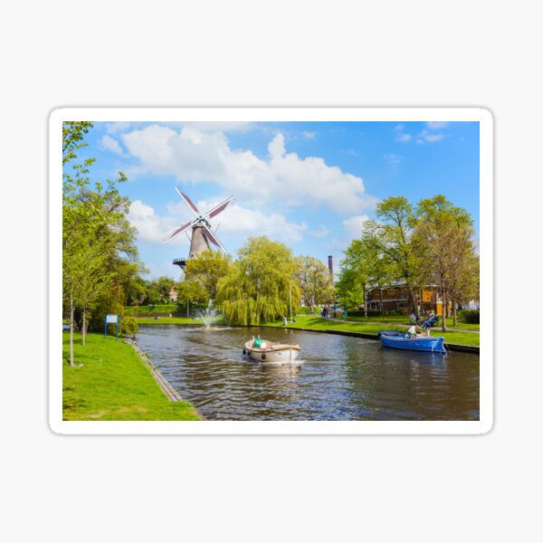 "Molen de Valk windmill, Leiden" Sticker for Sale by GrahamPrentice ...