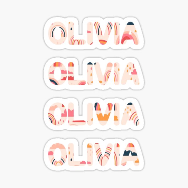 "Olivia name" Sticker by isko-karan | Redbubble