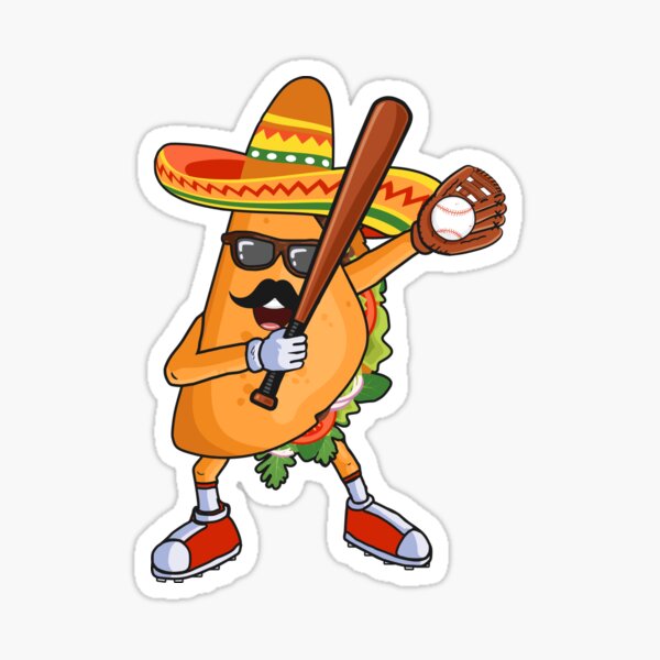 "Baseball and Tacos Dabbing Cinco de Mayo for kids " Sticker by ...