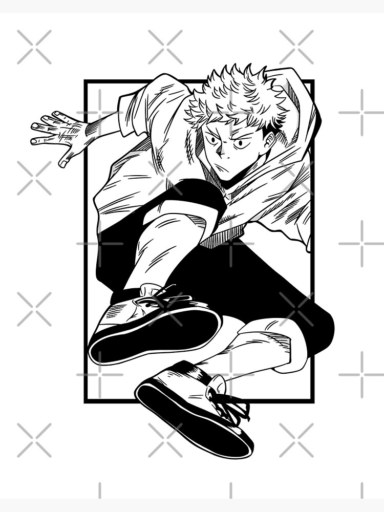 "Yuji Itadori manga panel" Poster for Sale by animeblacksy | Redbubble