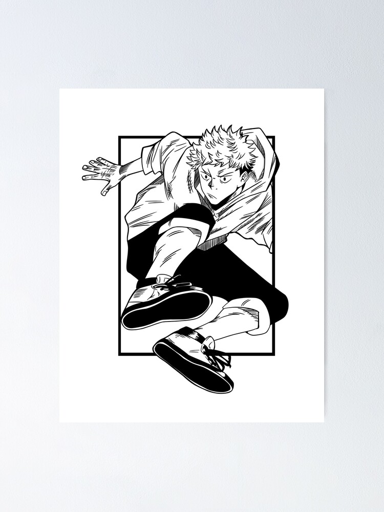 "Yuji Itadori manga panel" Poster for Sale by animeblacksy | Redbubble