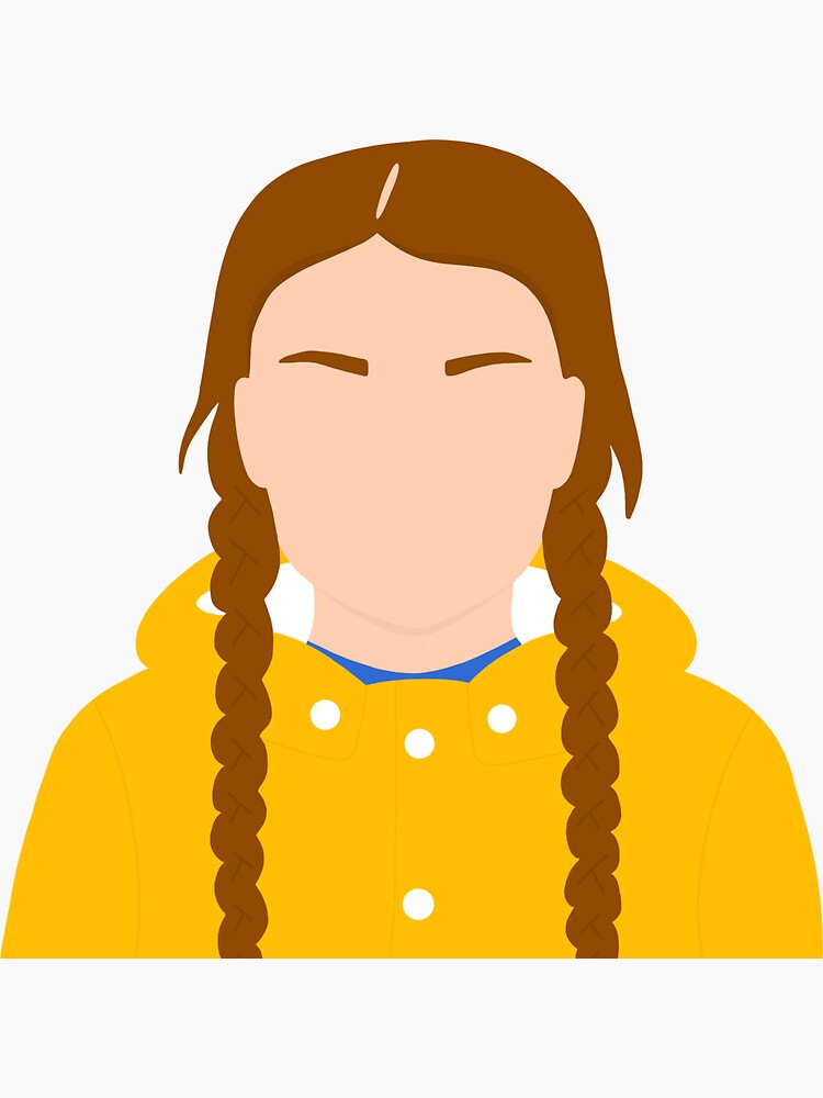 "Greta Thunberg" Sticker for Sale by GreenMarbleDS | Redbubble