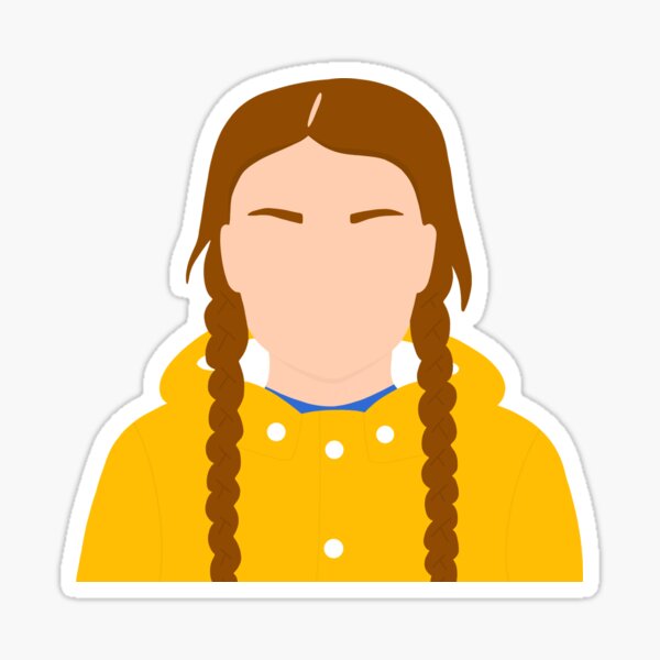 "Greta Thunberg" Sticker for Sale by GreenMarbleDS | Redbubble