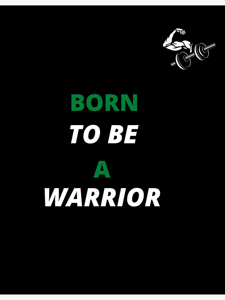 "BORN TO BE WARRIOR " Sticker for Sale by RRgeneral | Redbubble