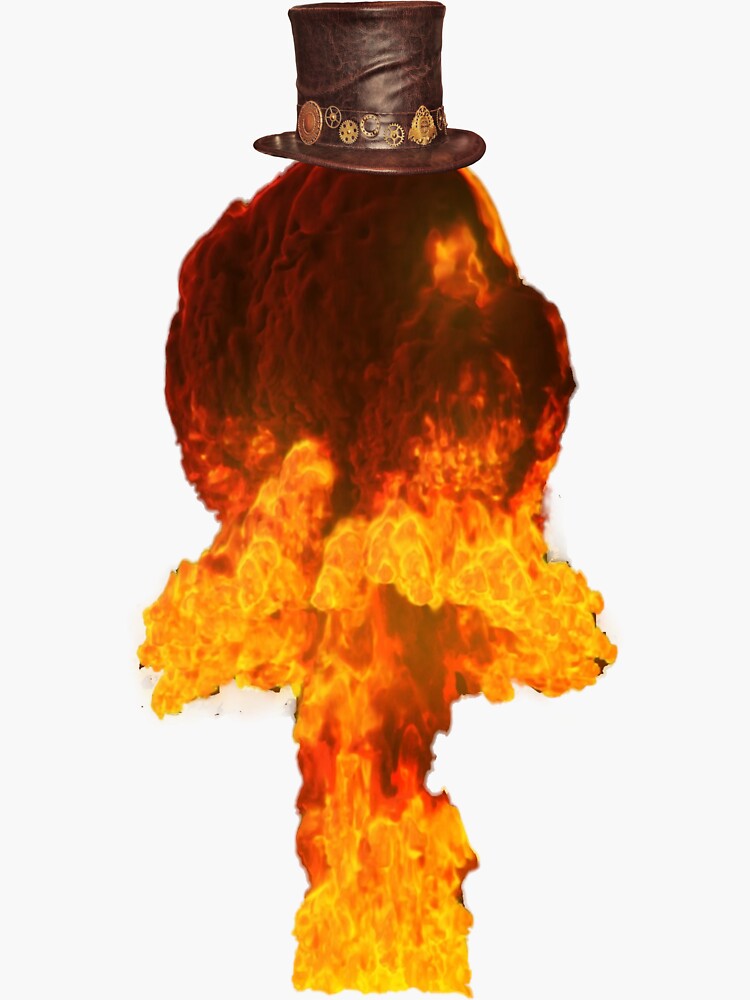 "Explosion with Old Hat" Sticker by dino8 | Redbubble