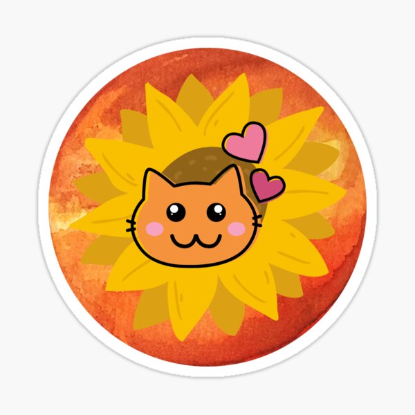 "You Are My Sunshine Cat Sunflower" Sticker for Sale by xreedev | Redbubble