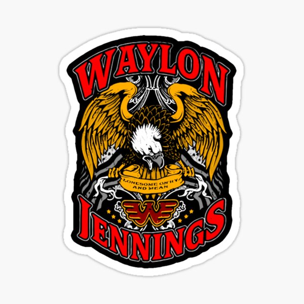 "Cover Waylon Jennings Classic T-Shirt" Sticker by HannoVolker | Redbubble