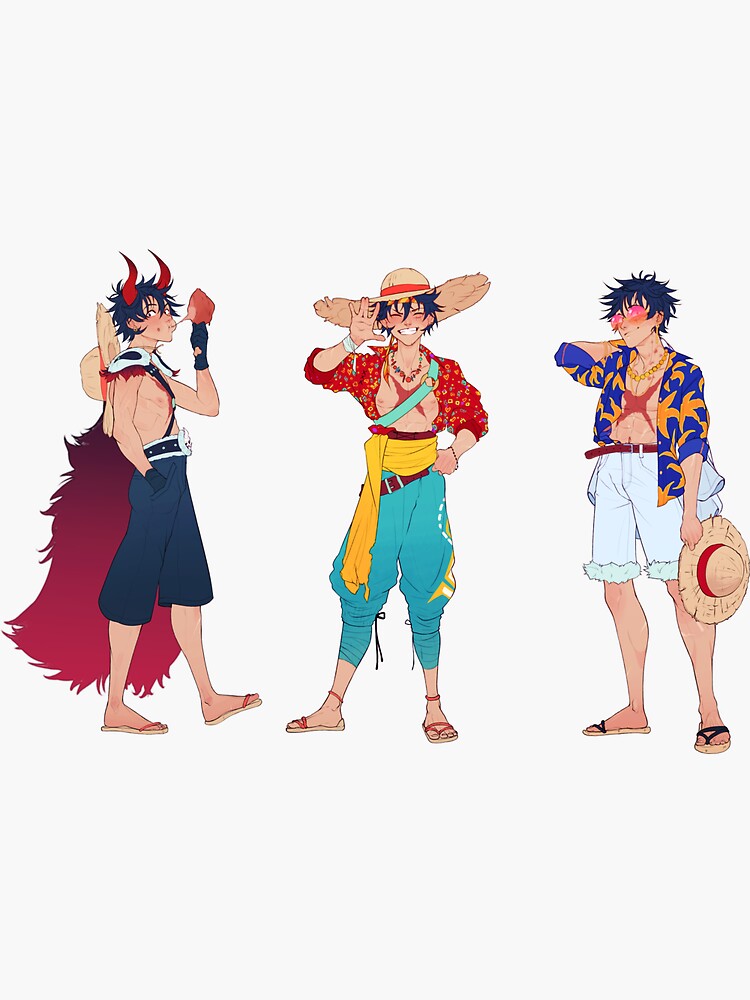 "Beast Pirate, Casual Pirate, Gold Pirate" Sticker by xRUFFYx | Redbubble