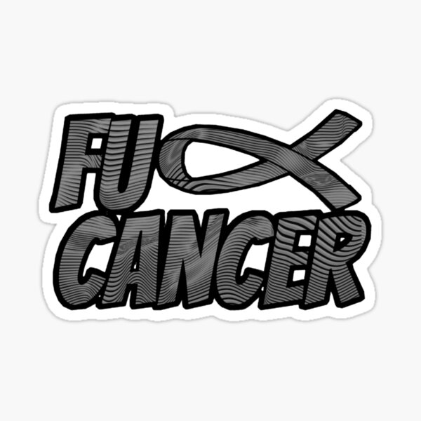 "Grey F U Cancer Ribbon" Sticker for Sale by Tunnelsnakefool | Redbubble