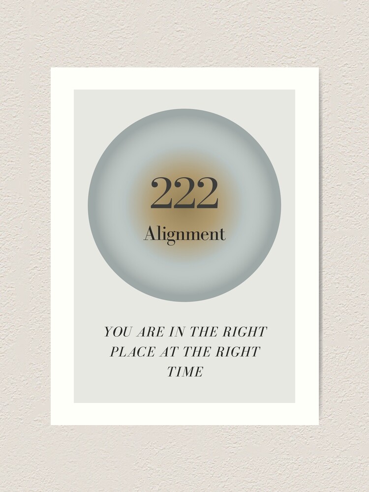 "aesthetic alignment angel number 222 aura poster" Art Print for Sale ...