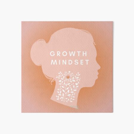 "Growth Mindset (Pink on Pink)" Art Board Print by pencilpepper | Redbubble