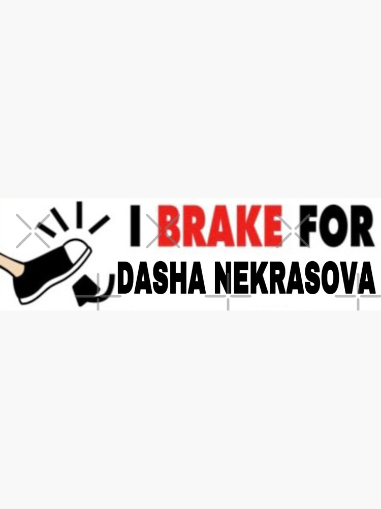 "i brake for dasha" Sticker by angelicgirl-444 | Redbubble