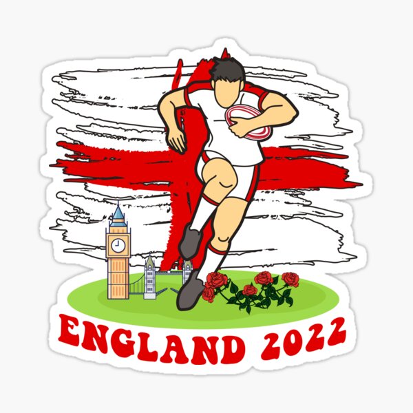 "Six Nations 2022 England Rugby Design" Sticker for Sale by Salukeart ...