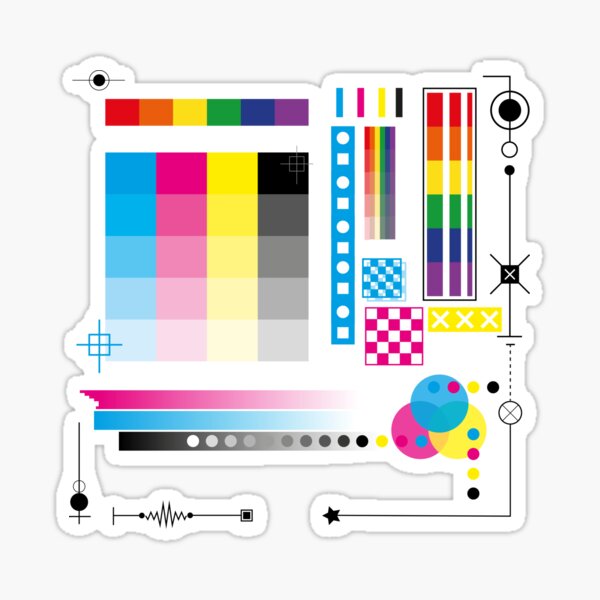 "Colour Wheel Abstract Printer Test" Sticker for Sale by Dr-Faustus ...