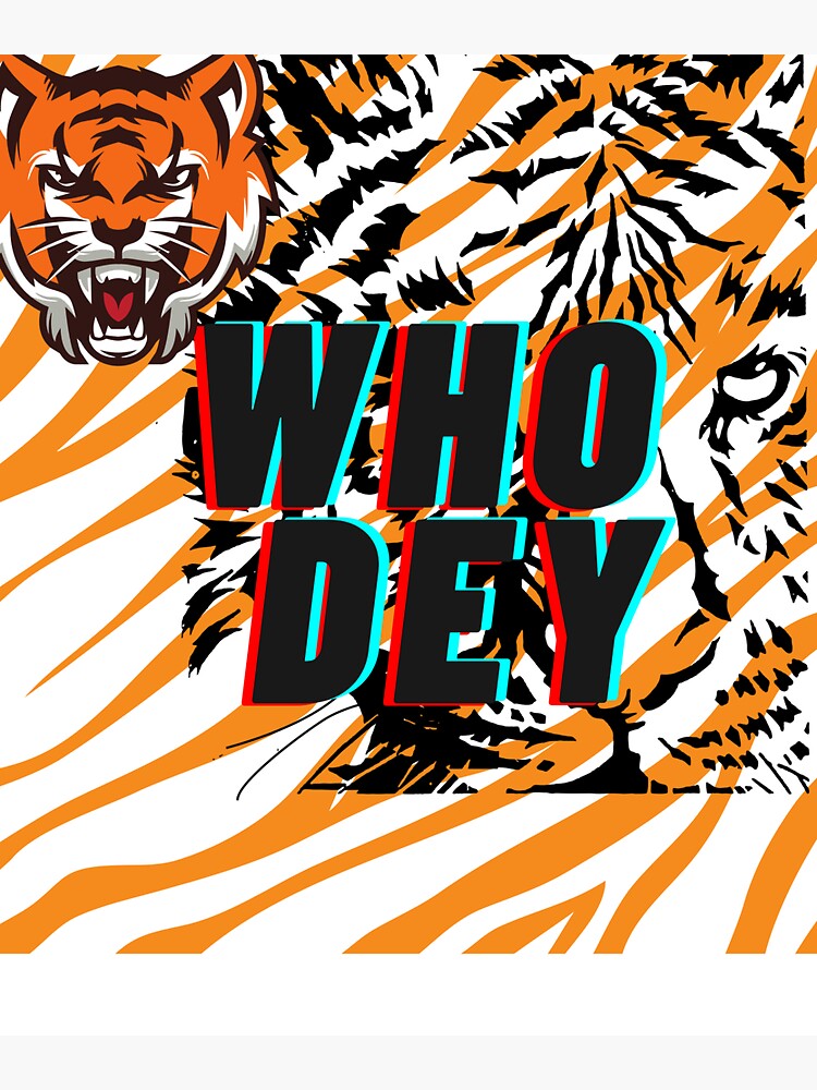 "who dey" Sticker for Sale by NRaBel | Redbubble