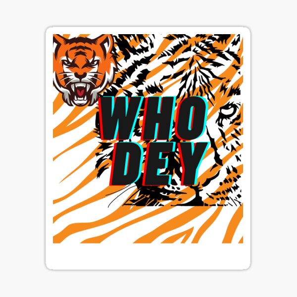 "who dey" Sticker for Sale by NRaBel | Redbubble