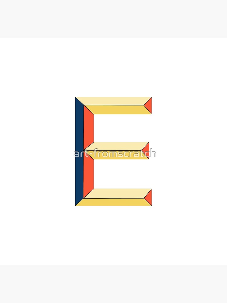 "Geometric Letter E (Red)" Poster for Sale by art-fromscratch | Redbubble
