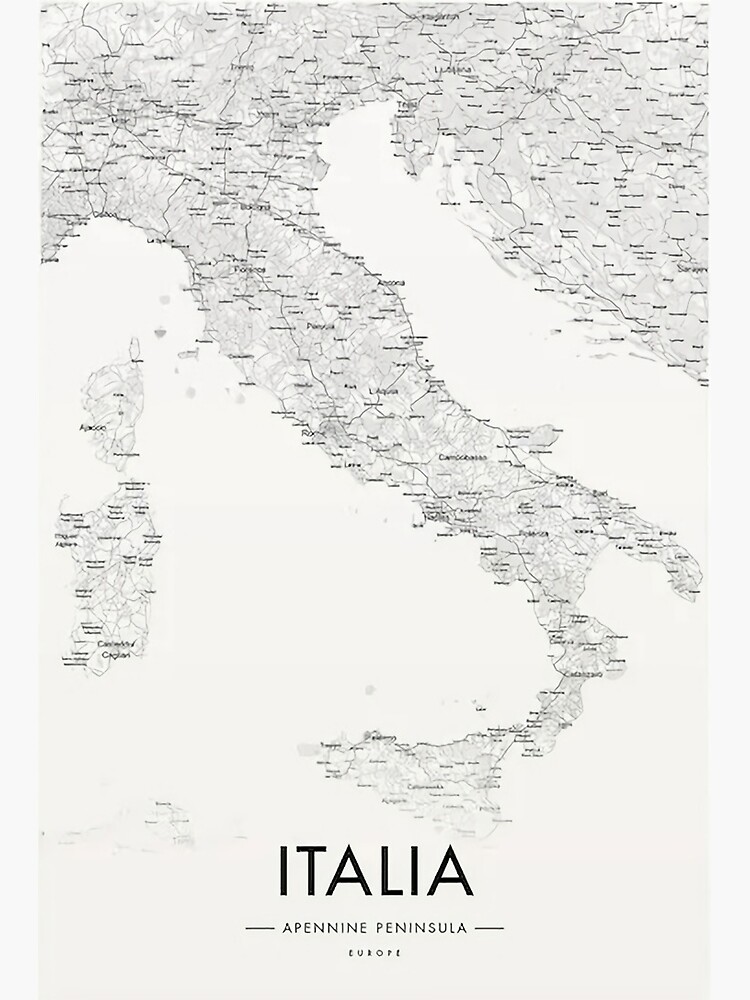 "Italy Map Poster" Poster for Sale by Xcorn | Redbubble