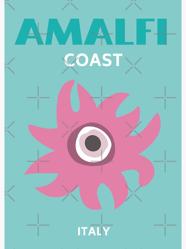 "Amalfi Coast Poster" Sticker for Sale by Artone369 | Redbubble