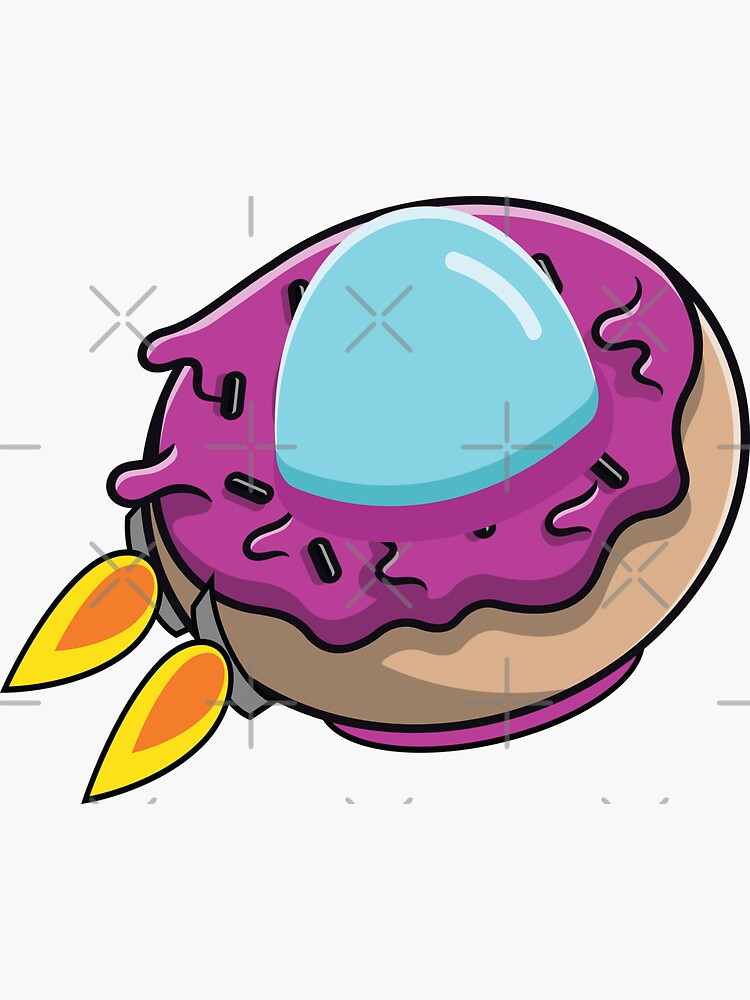 "Spaceship donut is on a mission" Sticker by Donutlovers | Redbubble