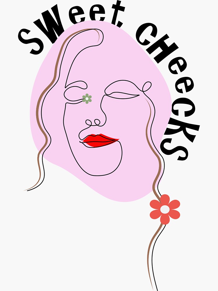 "sweet cheecks" Sticker by ForDesignART | Redbubble