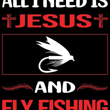 "Funny Jesus Fly Fishing" Sticker for Sale by FifineCroteau | Redbubble