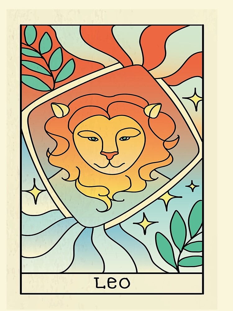 "Leo Zodiac - Tarot Card Leo Zodiac Signs Astronomy Design" Art Print ...