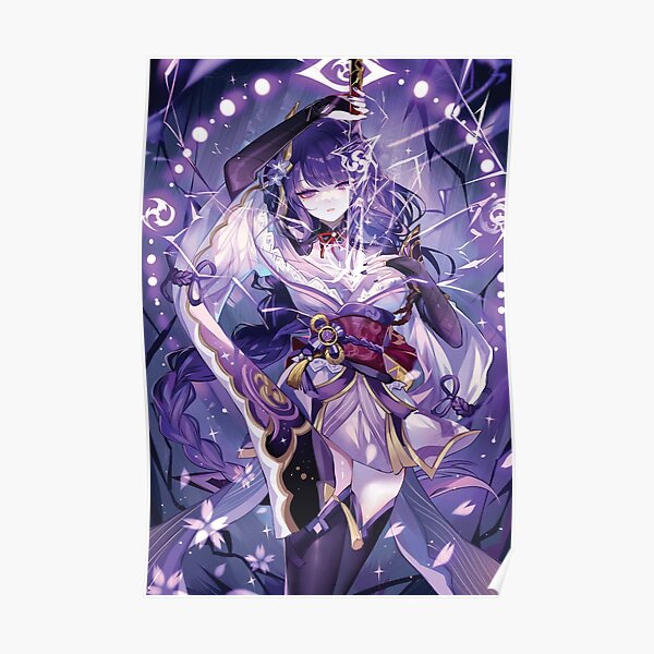 "Shogun Raiden" Poster for Sale by Denpajin | Redbubble