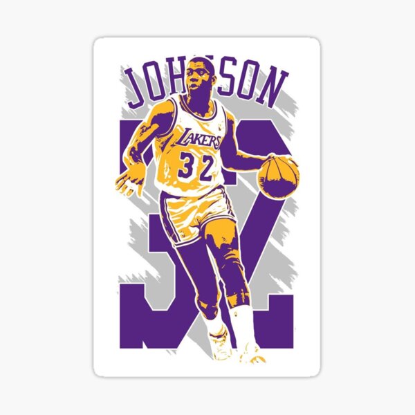 "Magic Johnson" Sticker by Pipihilmalia | Redbubble