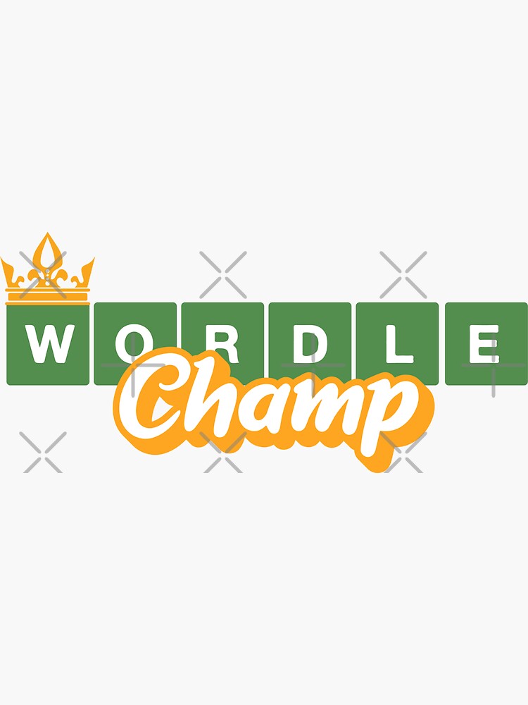"WORDLE Champ" Sticker by skyb0rn | Redbubble